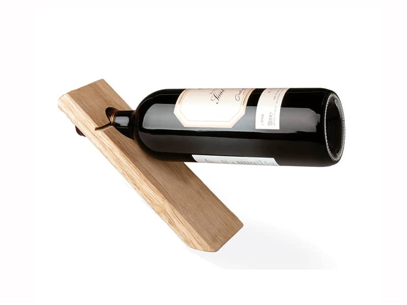 Nature Rubber Wood Single Bottle Stand - Collectiveit喀雷提夫
